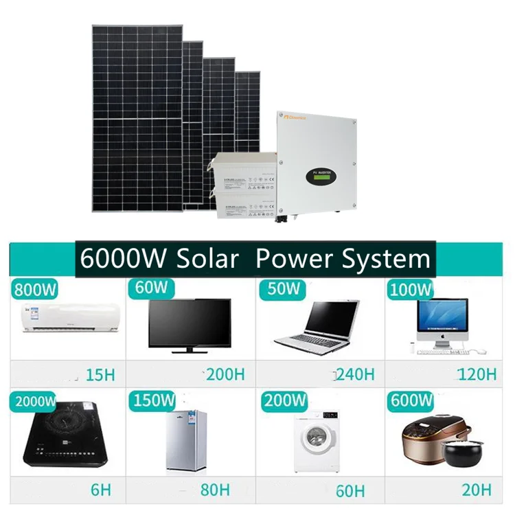 Complete Set Solar Energy System 5000w Hybrid Solar System 3kw 6kw 8kw ...