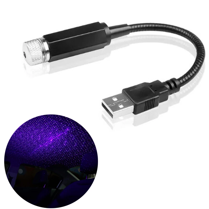 Usb Car Projector Led Starry Sky Projector Lamp Decorative Car Roof Top ...