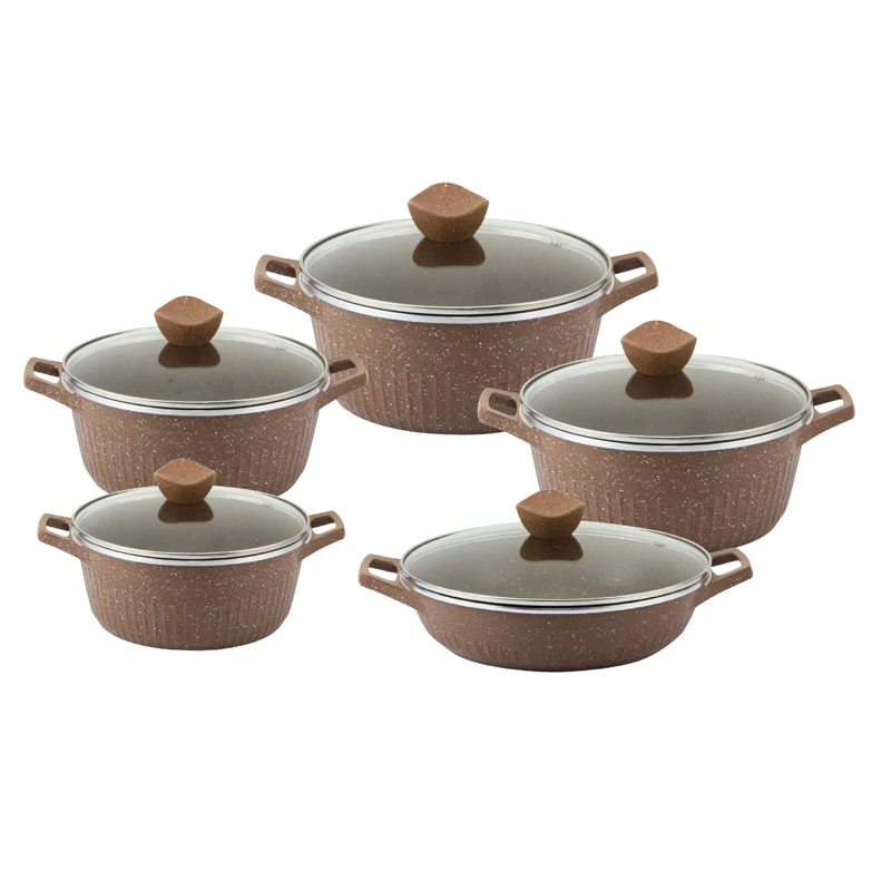 Die Cast Aluminum Cookware Sets Nonstick Cookware Roman Column Design ...