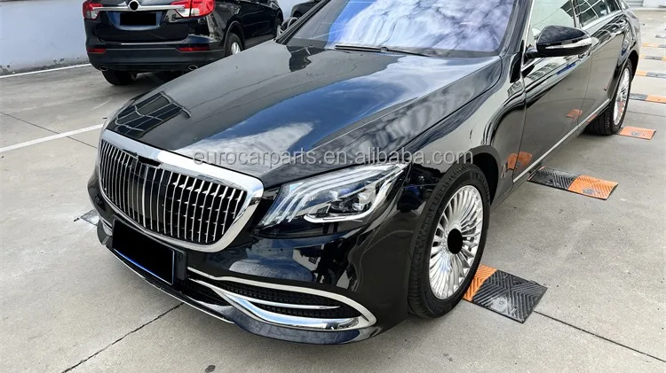 S Class W221 Upgrade W222 Bumper Body Kit Pp Material 2006-2013 Head ...