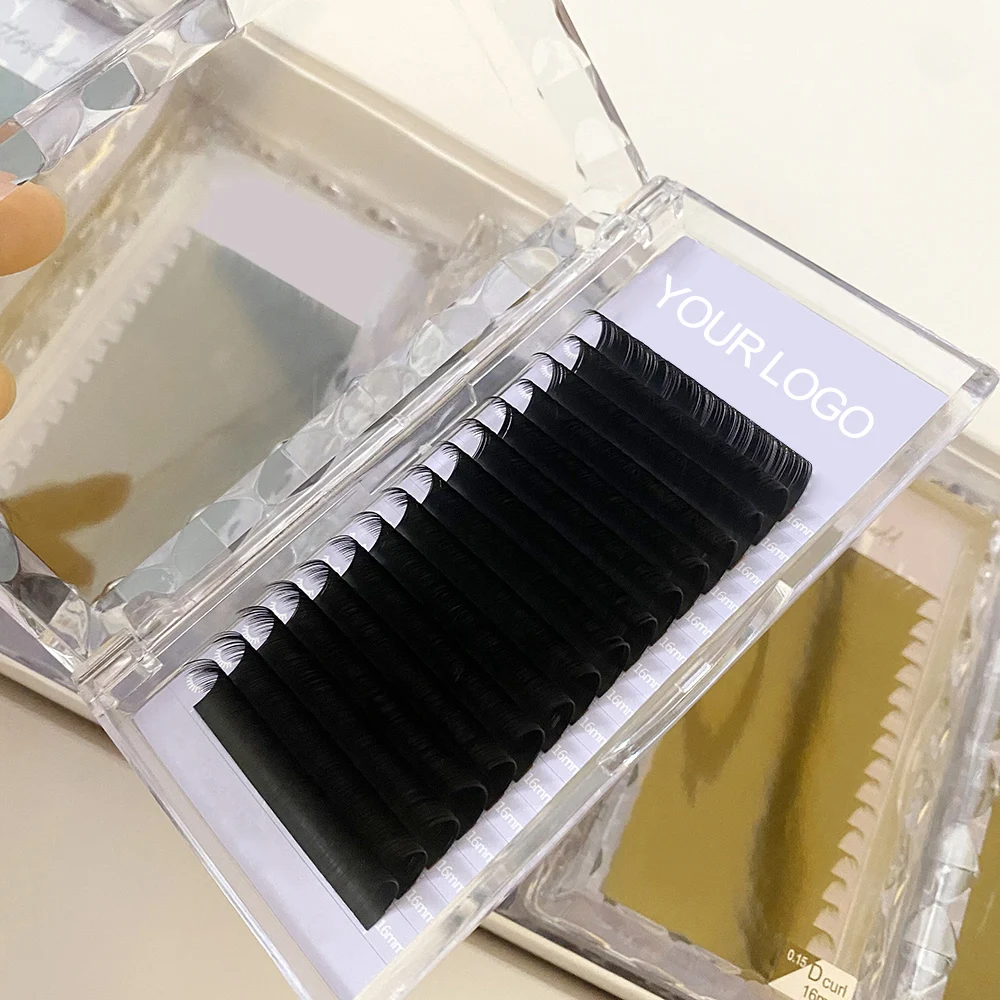 Korean PBT Private Label Faux Mink Individual Eye Lashes