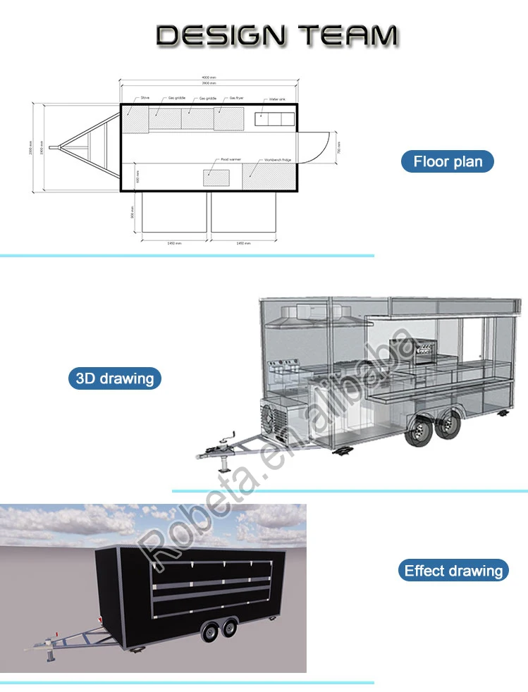 Customized High Quality 2 Story Mobile Catering Trailer