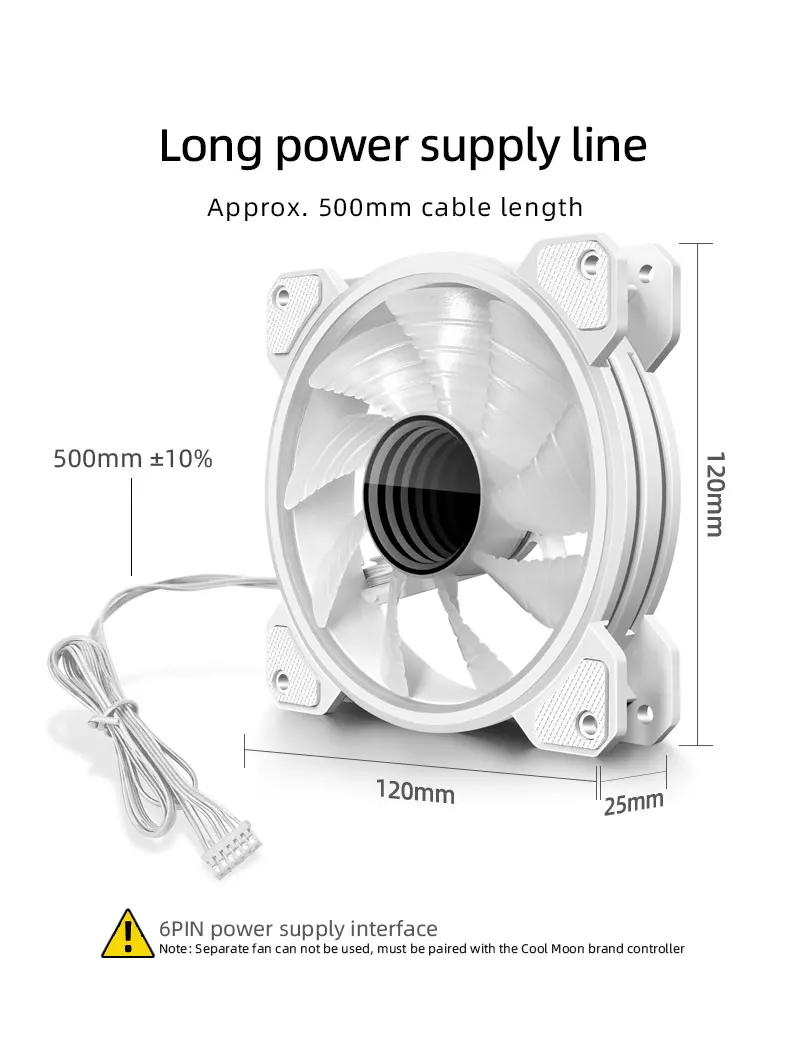 Coolmoon Infinite Mirror Cooler Fan Rgb Lightx Suit 6pin Interface ...