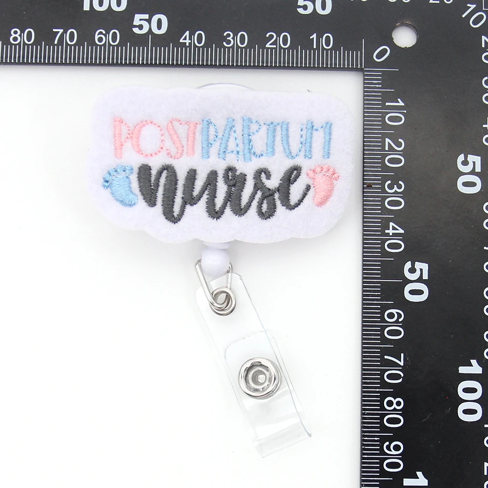 Medical Styles Felt Ambulance Emergency Postpartum Nurse Badge Reel For ...