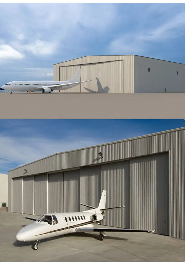 Steel Structure Airport Roofing Precast Metal Hangar Kit Steel Hangar ...