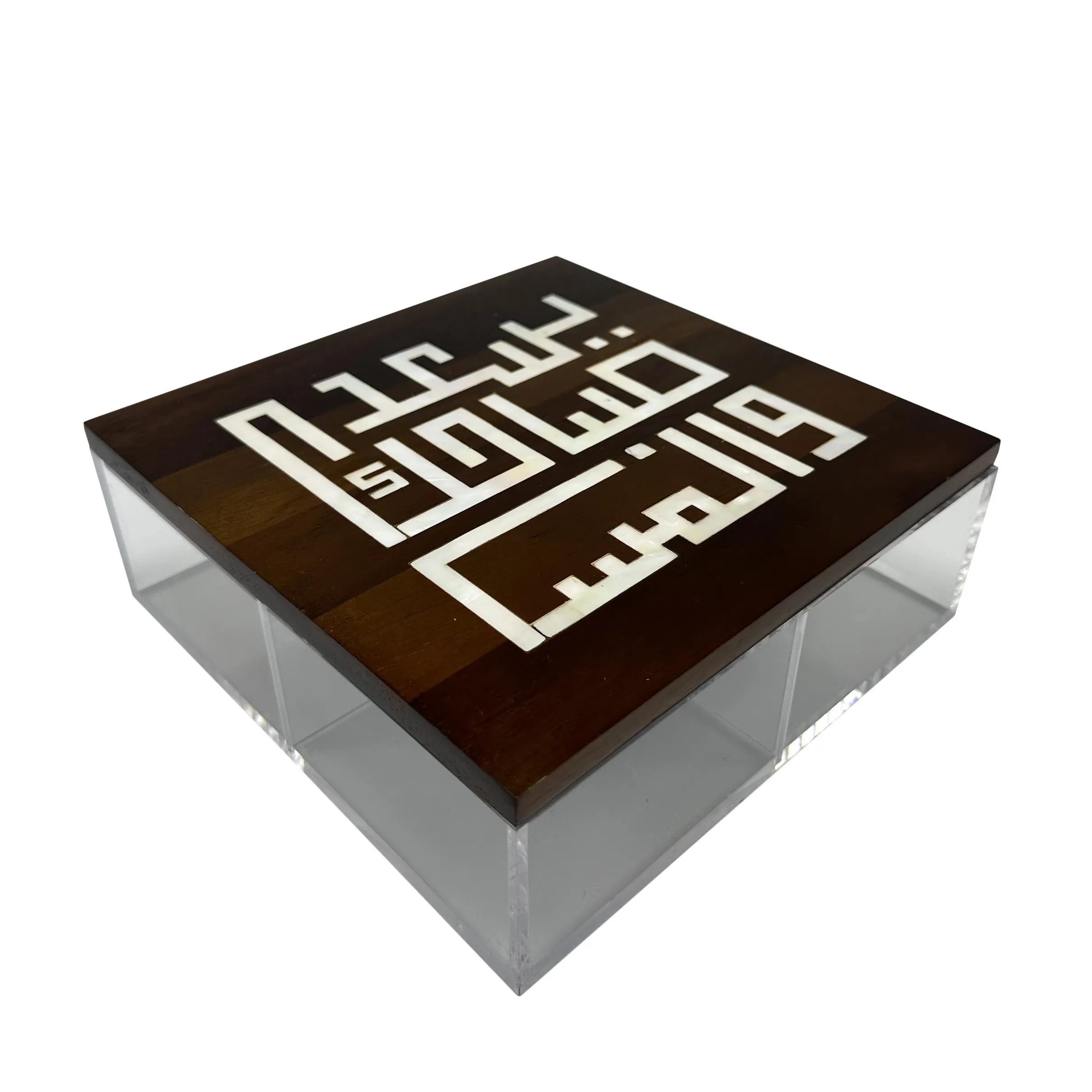 Luxury Calligraphy Transparent Plexiglass Acrylic Acacia Wood Mother of ...