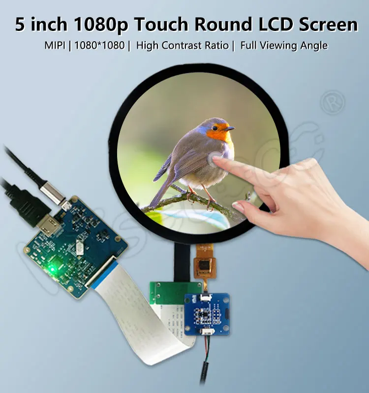 Wisecoco 5 Inch Touch FHD Screen - 1080P IPS Panel Display
