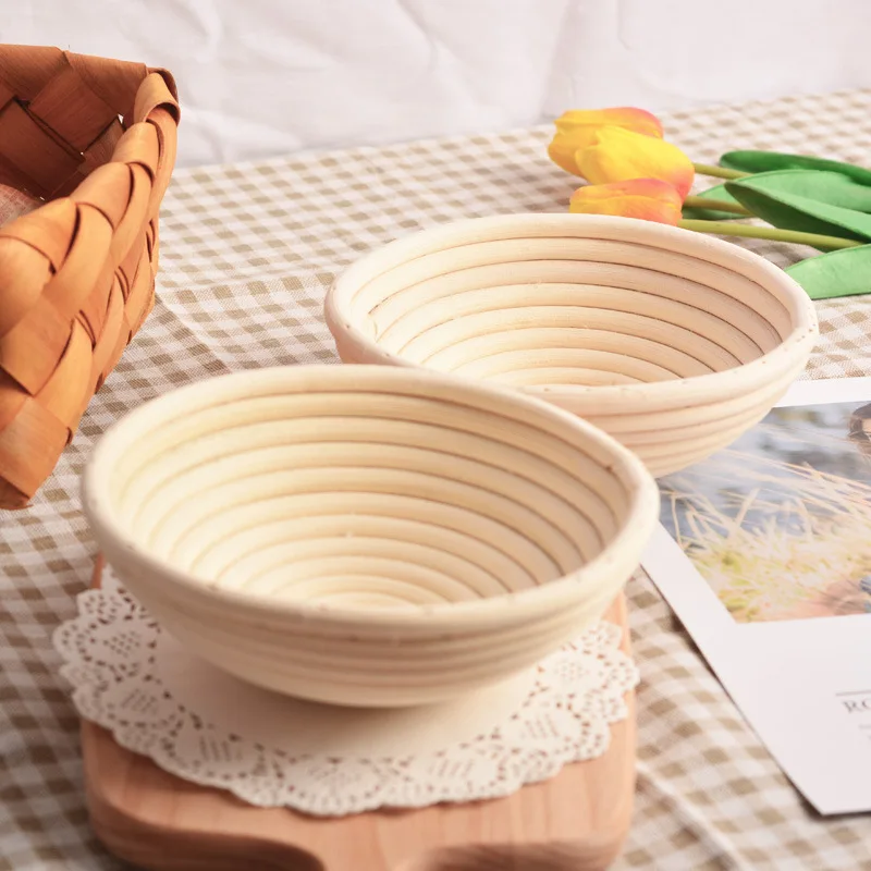 Bread Proofing Basket Set Of 2 9 Inch Round & 10 Inch Oval Cane ...