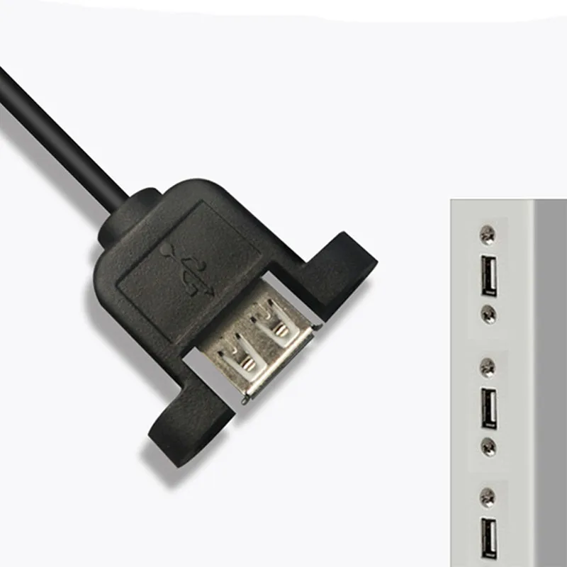 Panel Mount Usb2.0 Female To 2 Wires 2464 Open End Cable Pigtail With ...