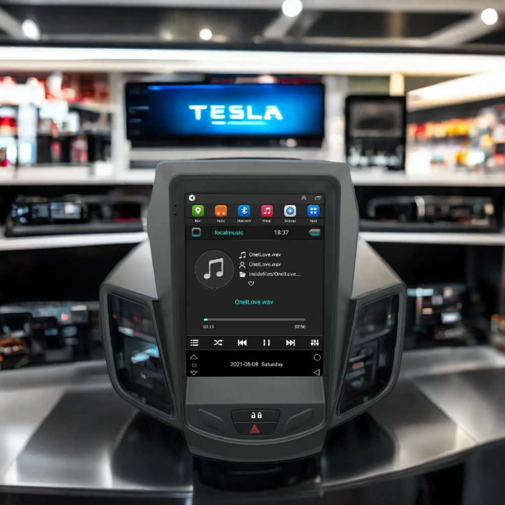 Android Tesla Vertical Screen Car Radio Player For Ford Fiesta 2009 ...