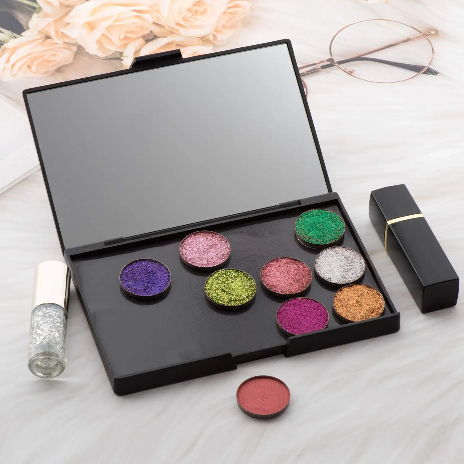Wholesale ABS Magnetic Square Empty Eyeshadow Palette for DIY Cosmetic ...