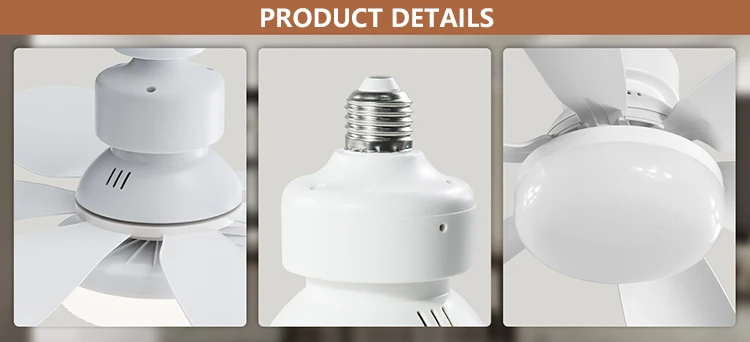E26 Base Socket Fan Ceiling Fan with Light - 3-Year Warranty