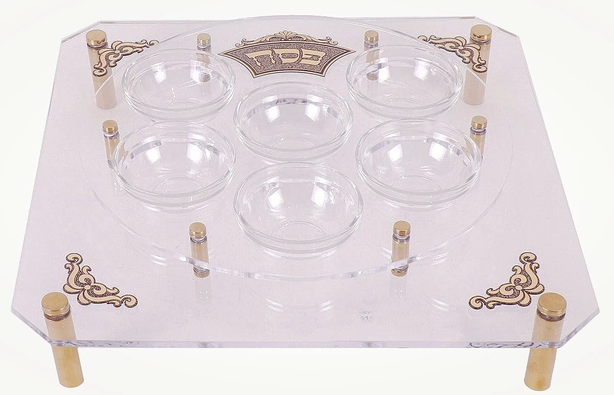 Custom Round Acrylic Seder Plate - Passover Judaica Gift