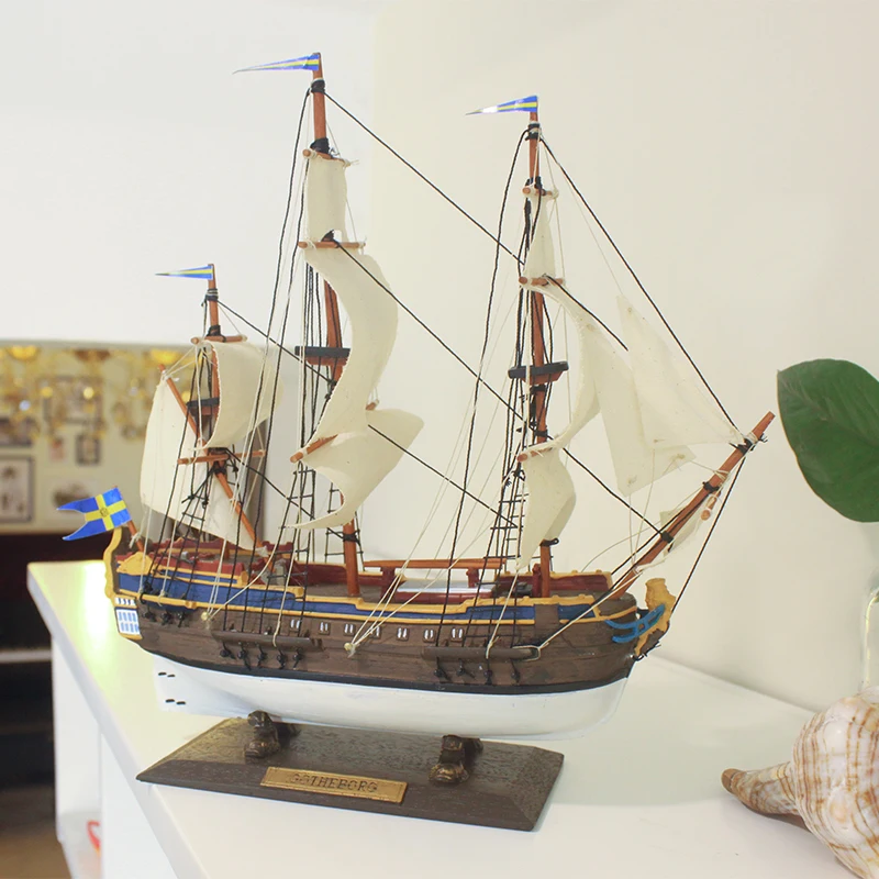 Poly Resin Handcrafted Model Ship Gotheborg Of Sweden Swiss Boat Scale ...