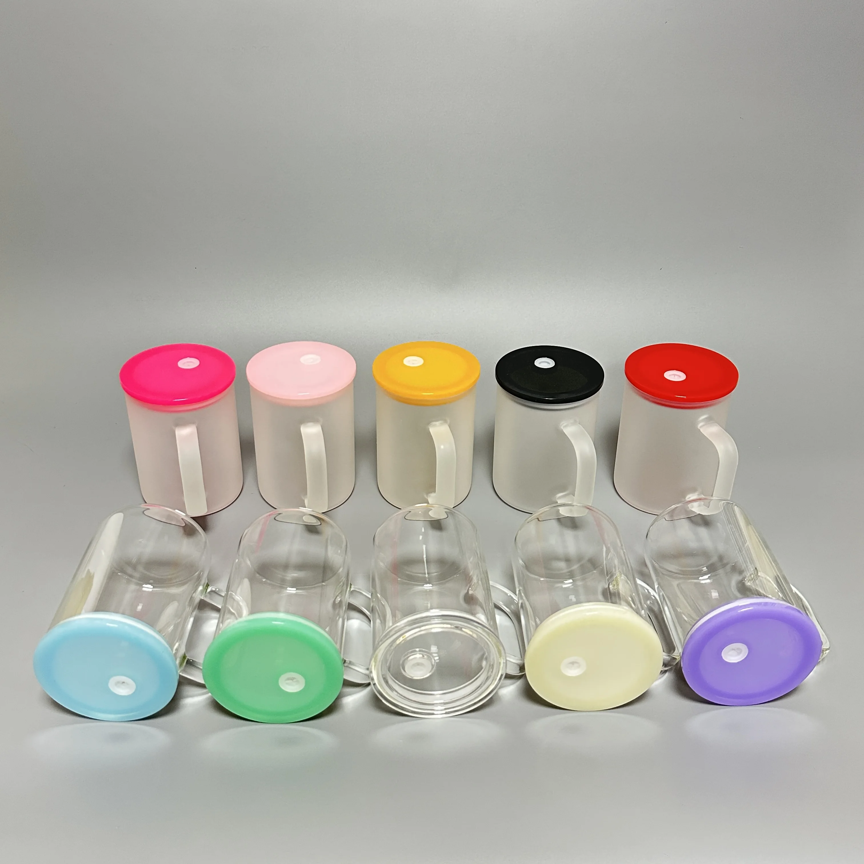 Usa Warehouse Borosilicate Frosted Beer Glass Mugs With Handle ...