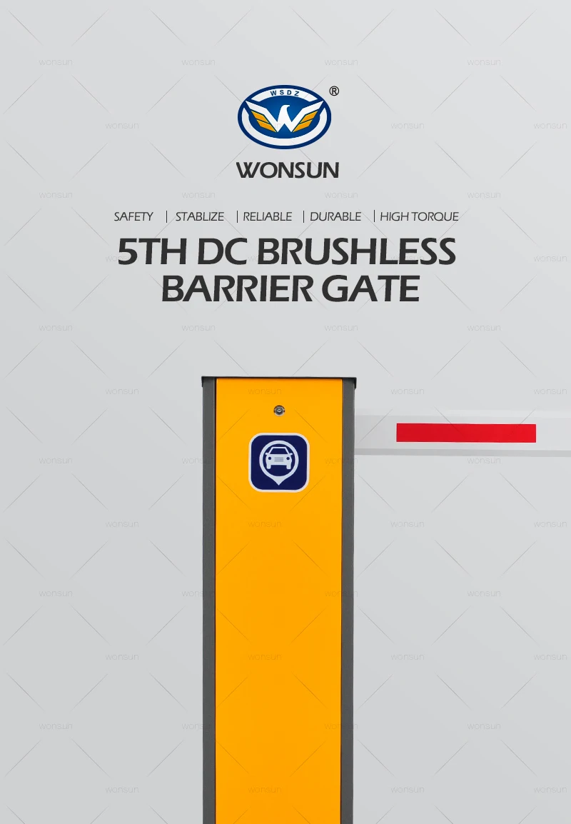 Car Park Barrier 6 Meter Boom Automatic Dc Brushless Motor Barrier Gate ...