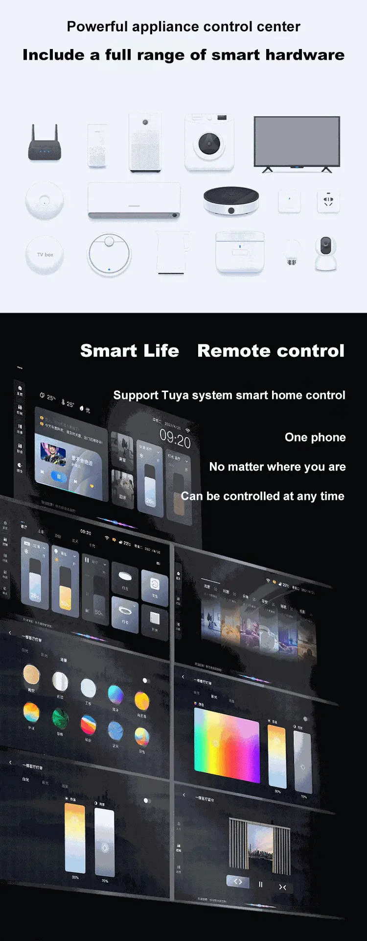 Smart Home Control - Tuya Six-Inch Knob Touch Screen