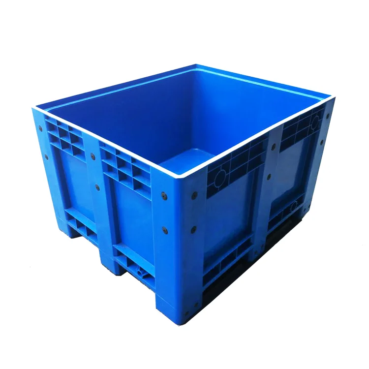 Large Plastic Pallet Container 760 Stackable Solid Box Pallet Box ...