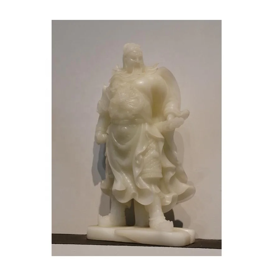 Sitting Guangong Buddha - Kwan Kong Statue in Natural Stone