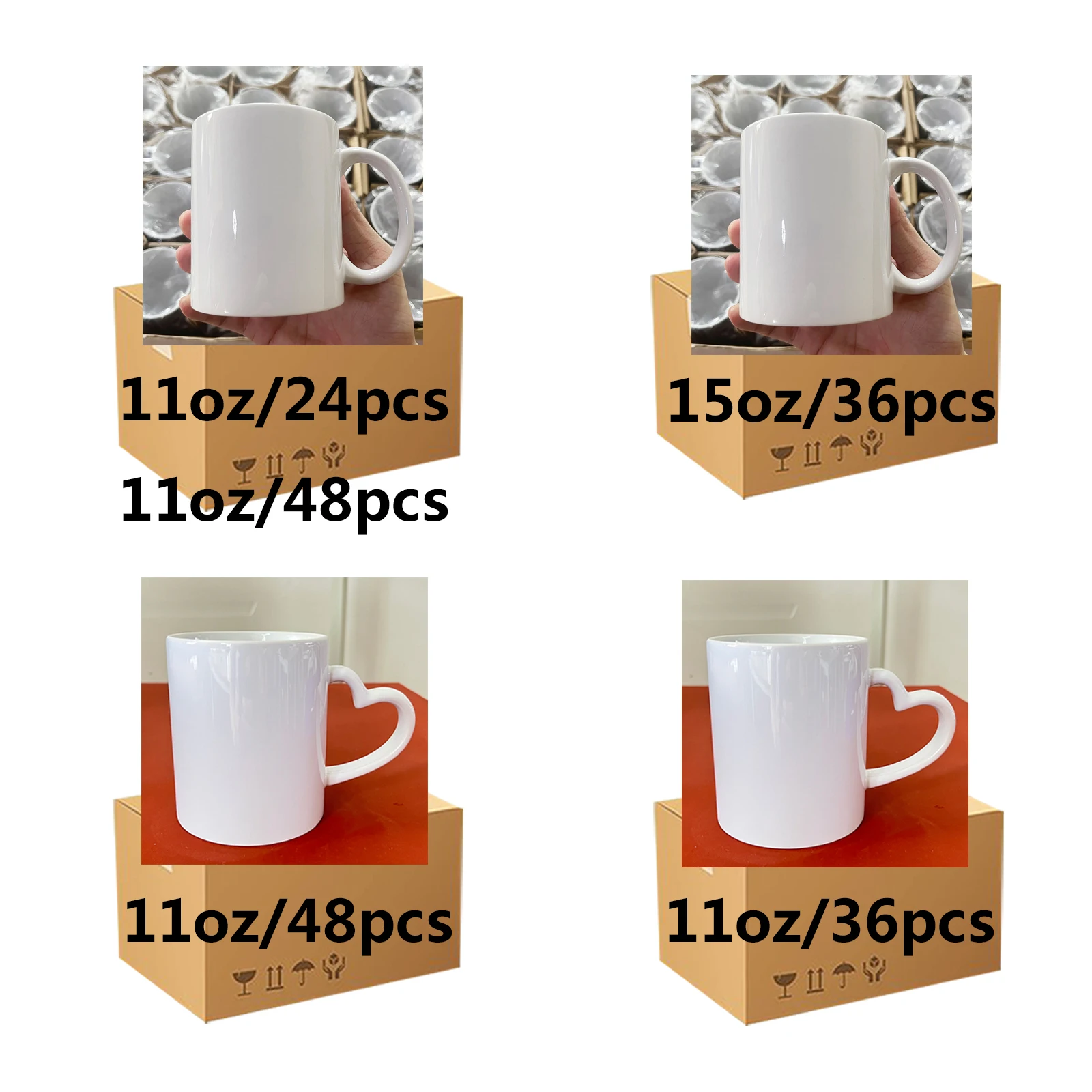 Custom Sublimation Mugs - 11oz Ceramic Coffee Cups