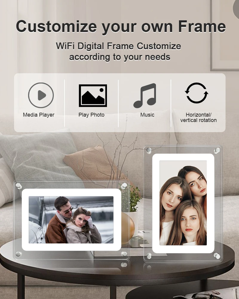 Oem Factory Supply Digital Picture Album Acrylic 7inch Ips Picture 7 ...