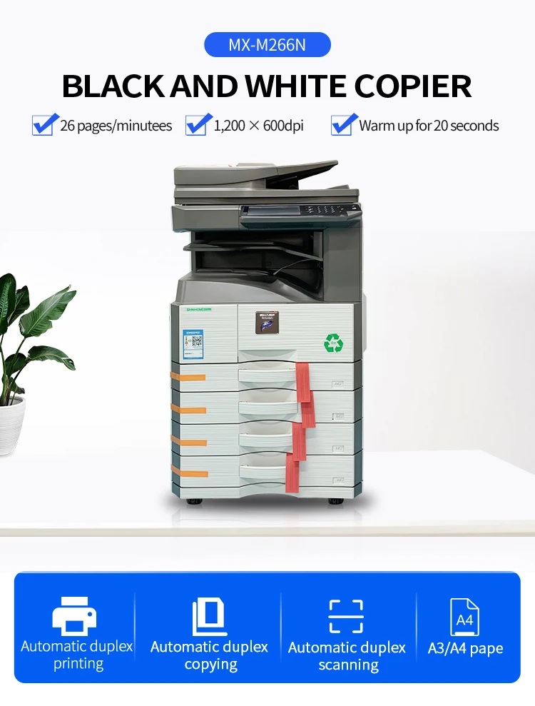 Used B/w Copiers For Sharp Mx-m266n Mx-m316n Mx-m356n All In One Mfp Monochrome Printer Machines ...