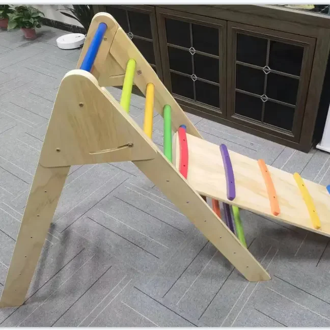 Wooden Montessori Foldable Piklers Triangle Climbing Arch Set of Three ...