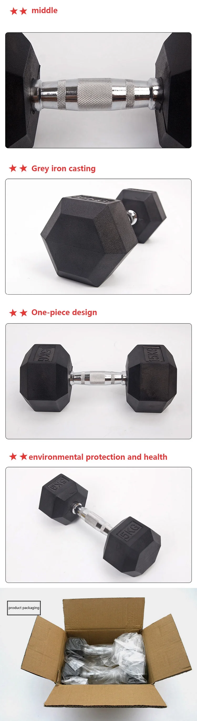 Hexagonal Dumbbell Set - Durable & Versatile Gym Equipment