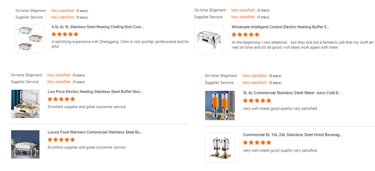 Food Buffet Display Round Rectangle Roll Top Chafing Dish Buffet Set ...