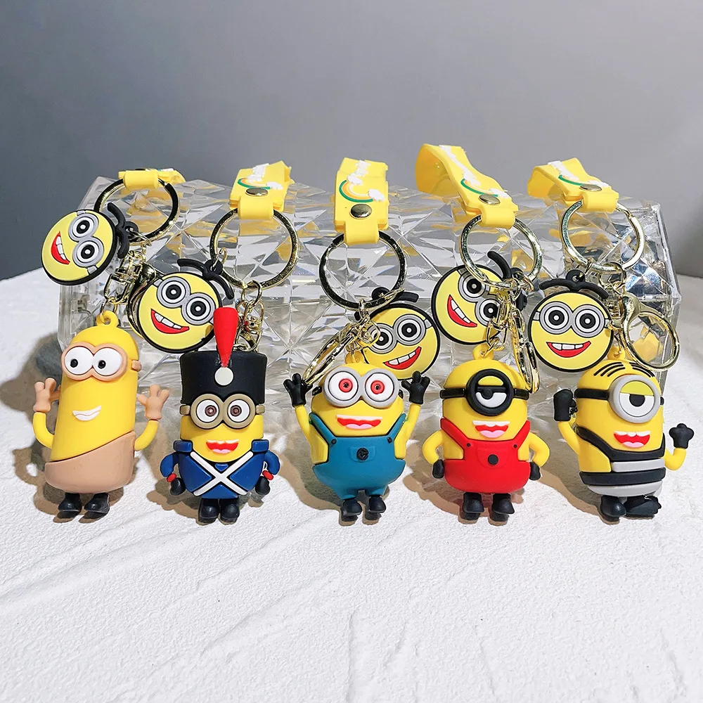 Wholesale Promotional 3d Pvc Minions Keychains Cute Kawaii Anime ...