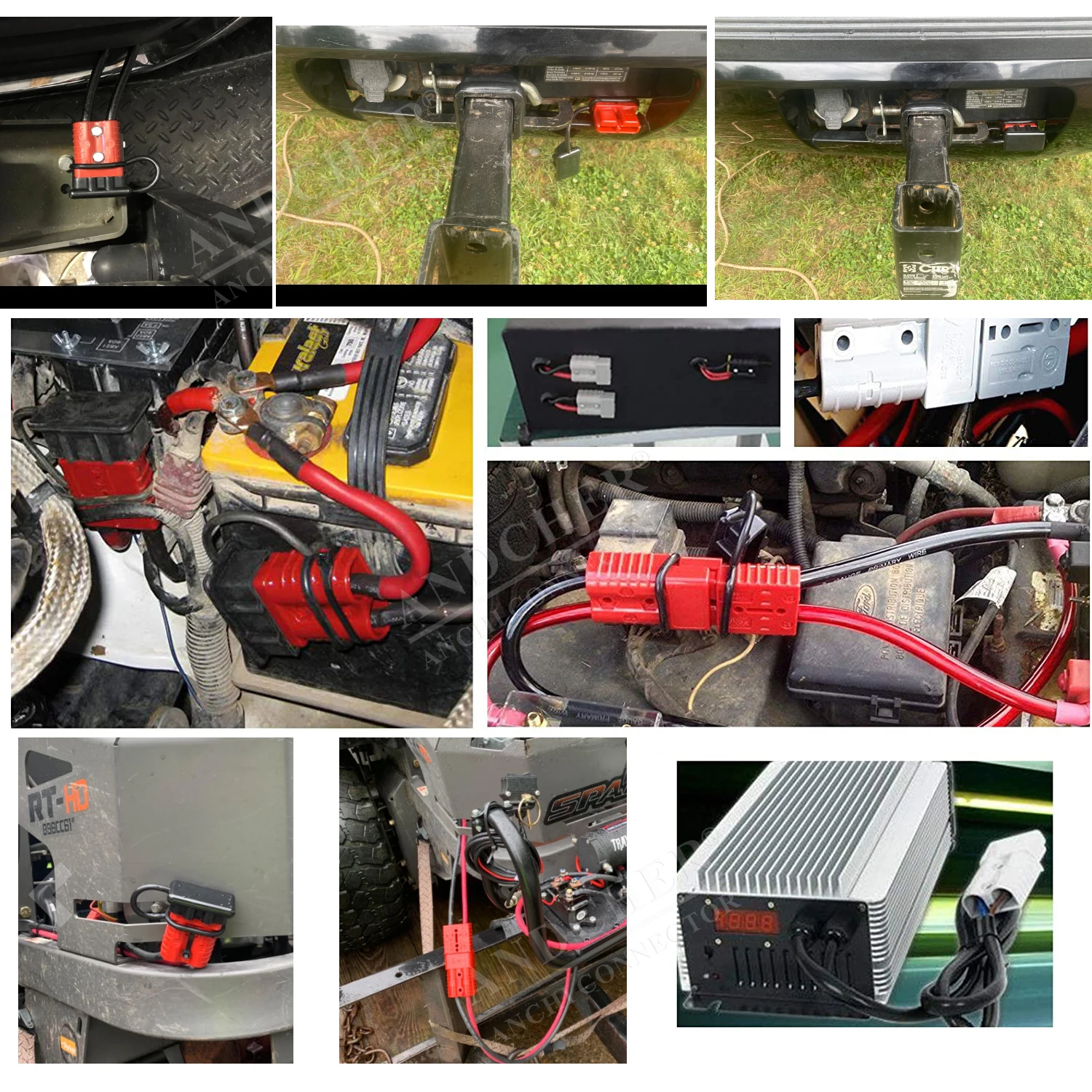 Anchi 2 Pin Battery Quick Connector 50a 120a 175a 350a 600v Wire Power ...