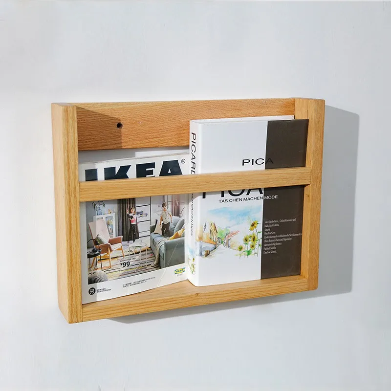 High Quality Nature Bamboo Wood Hanging Wall Mount Magazine Racks - Buy ...