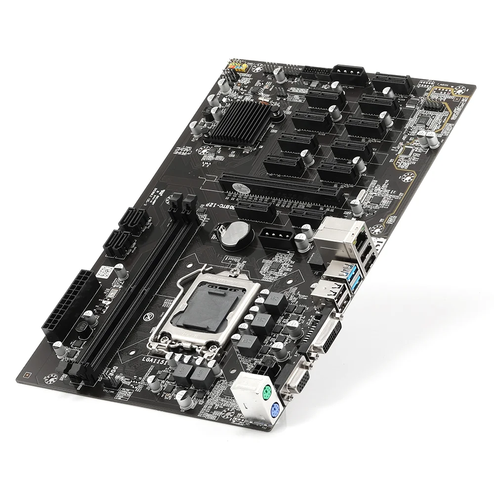 B250 Motherboard with 12 PCIe Slots, LGA 1151 Support for DDR4, SATA ...
