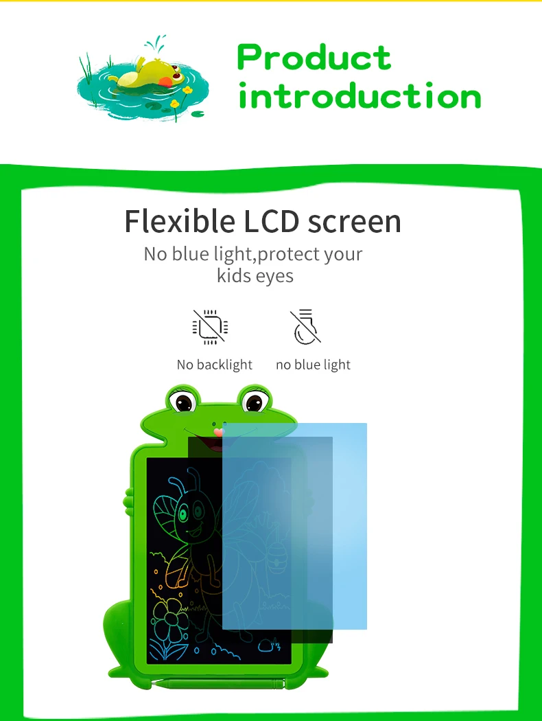 Frog Shape Cartoon Style Drawing Graphic Tablet Doodle Board Toddler ...