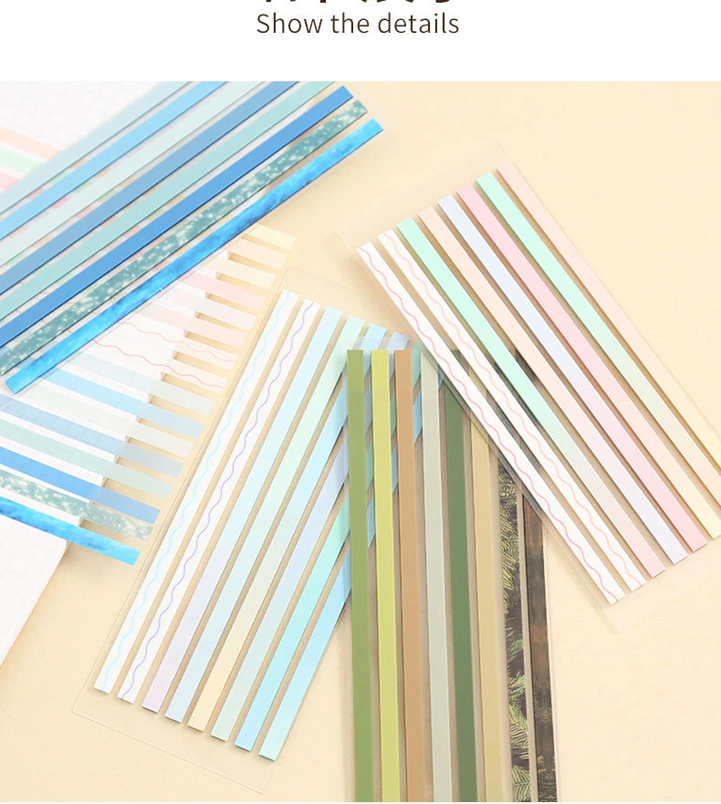 New Pet Extra Slim Strip Index Sticker Creative Translucent Gradient ...