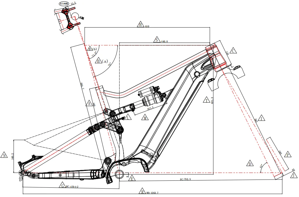Markhor Aluminum Alloy EMTB Frame with Bafang M620 Motor