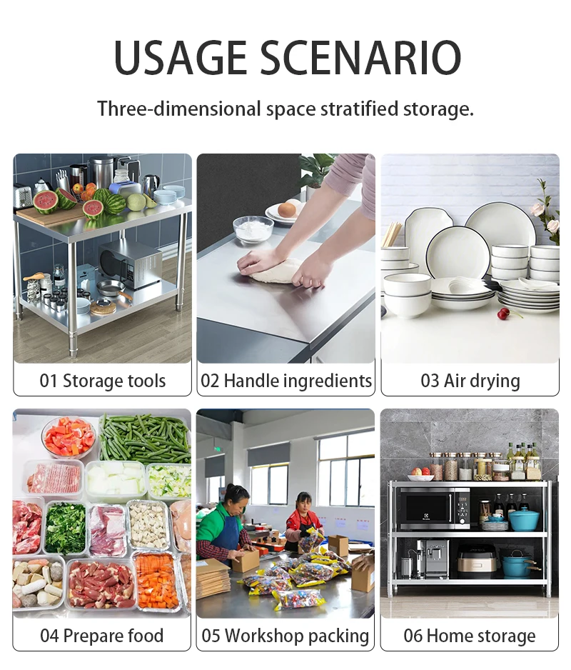 Custom Reinforcing Design square Stainless Steel Commercial Kitchen ...