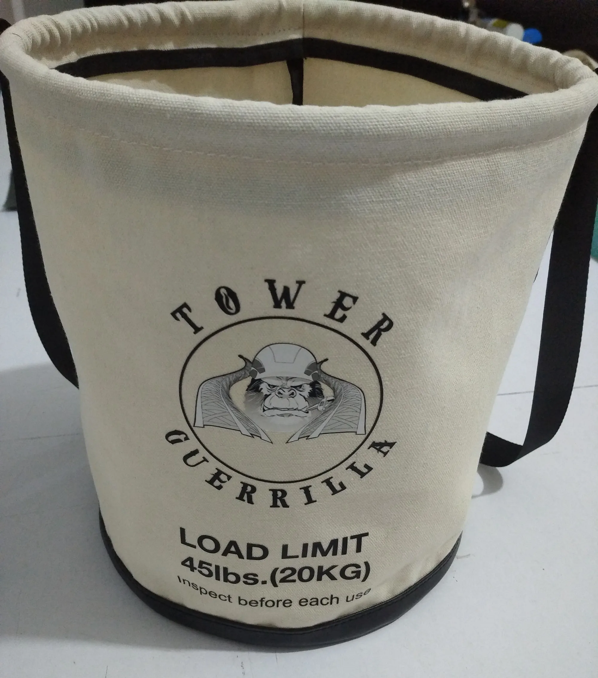 Custom Heavy Canvas Bag Durable Wide-opening Straight-wall Grunt Bucket ...