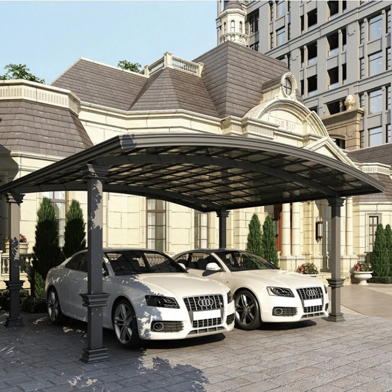 Wind Resistant Carport Structure Metal Frame Steel Car Parking Shade ...