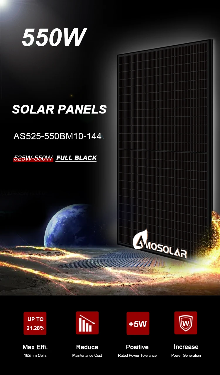 Full Black Solar Panel 550w - Monocrystalline Power Panel
