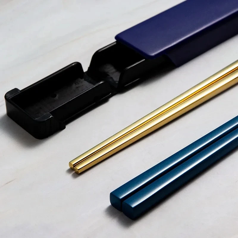 Customs Logo Titanium Chopsticks Reusable Chopsticks Stainless Steel ...