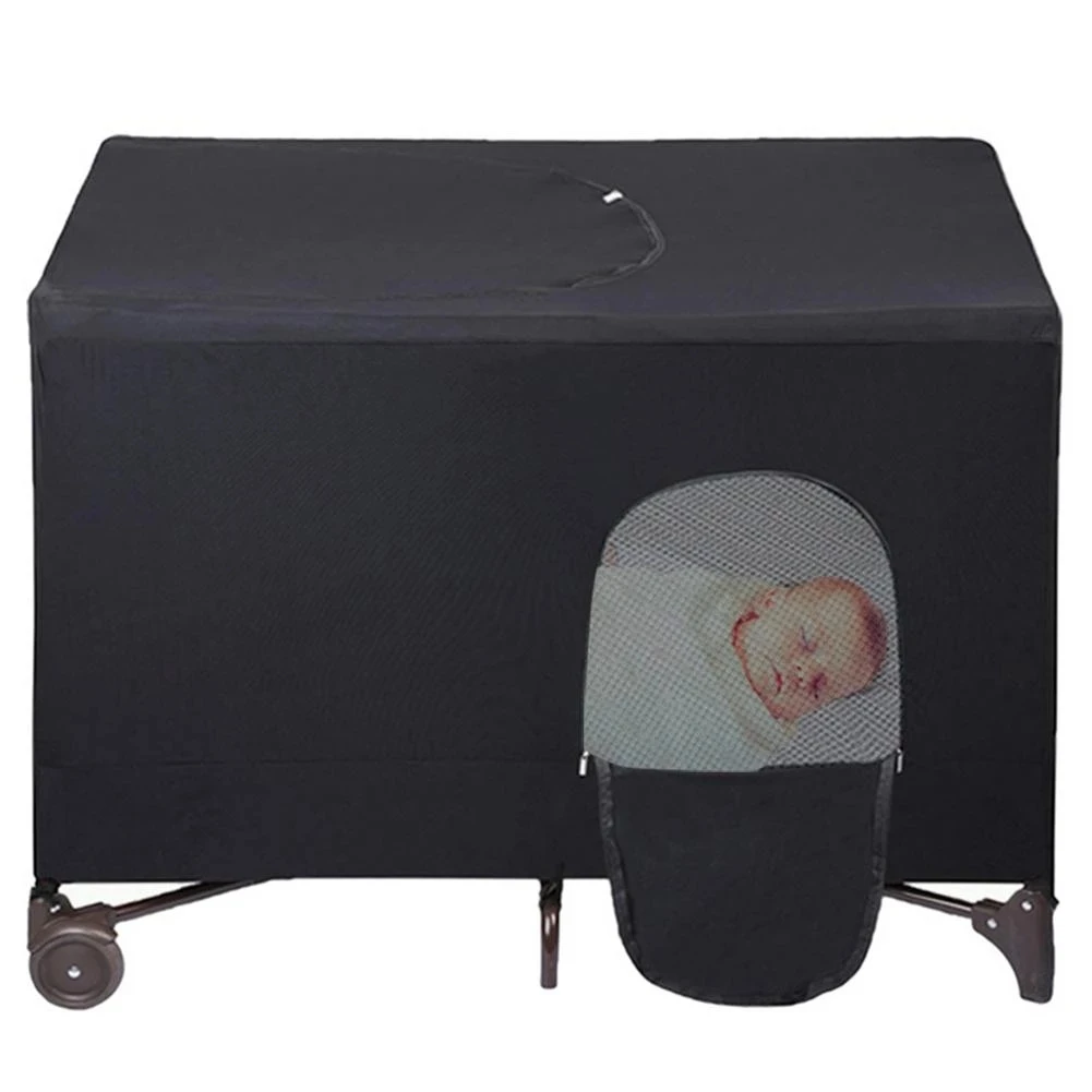 Crib Blackout Cover Infant Protective Barrier Portable Blackout Curtain ...