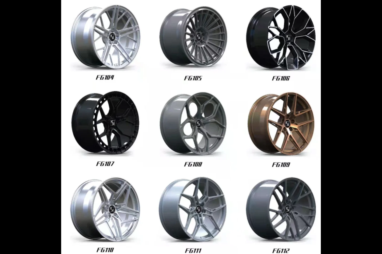 New Concave Design Passenger Car Wheels Custom 2 Pcs Forged Wheels ...