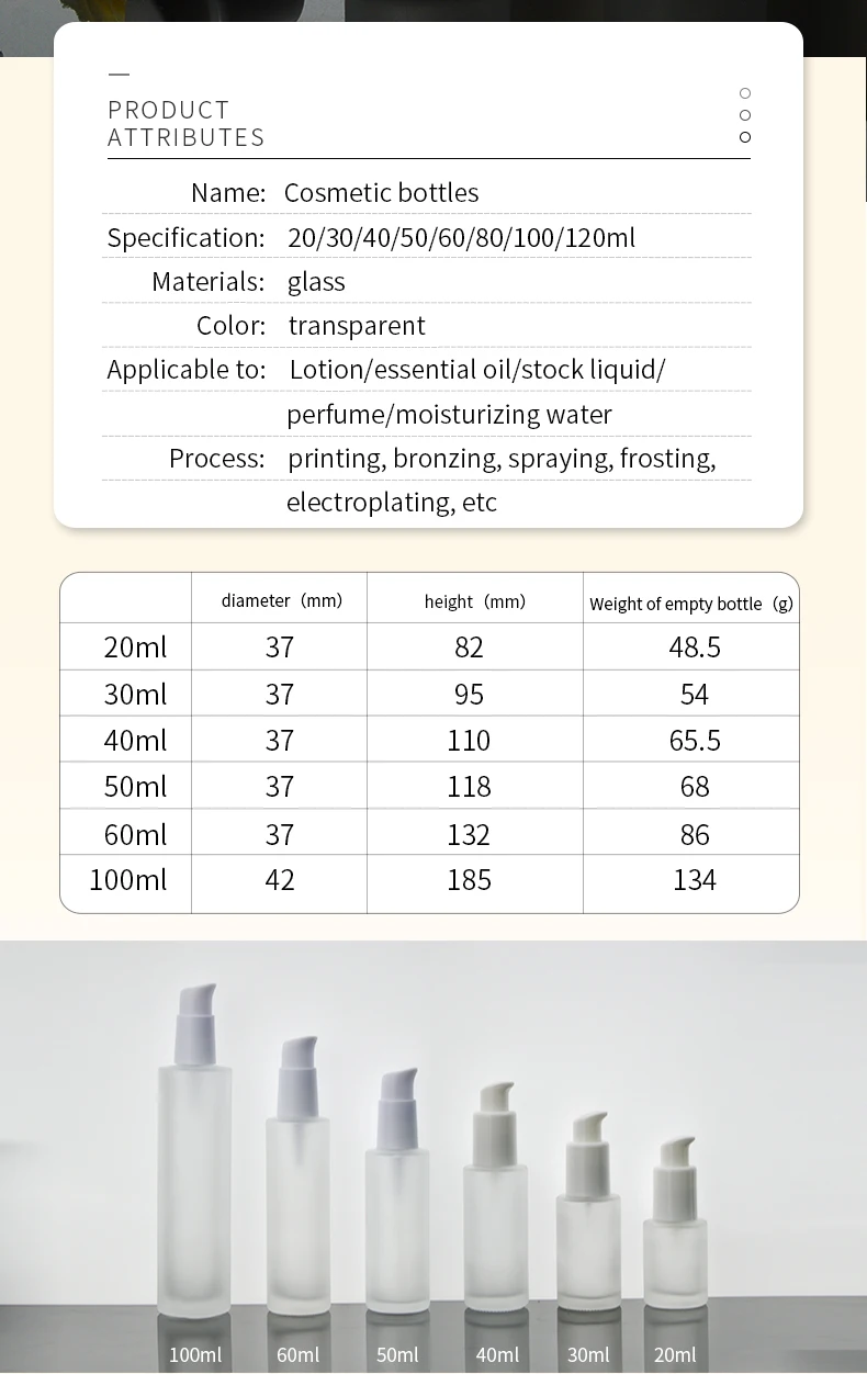 Custom Cosmetic Airless Foam Pump Bottle - 20ml to 120ml