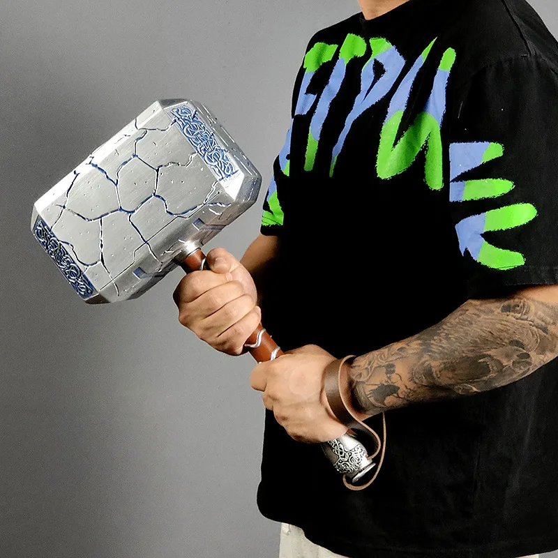 Marvel Avengers 4 Thor 4 1:1 Real-size Burst Version Thor's Hammer ...