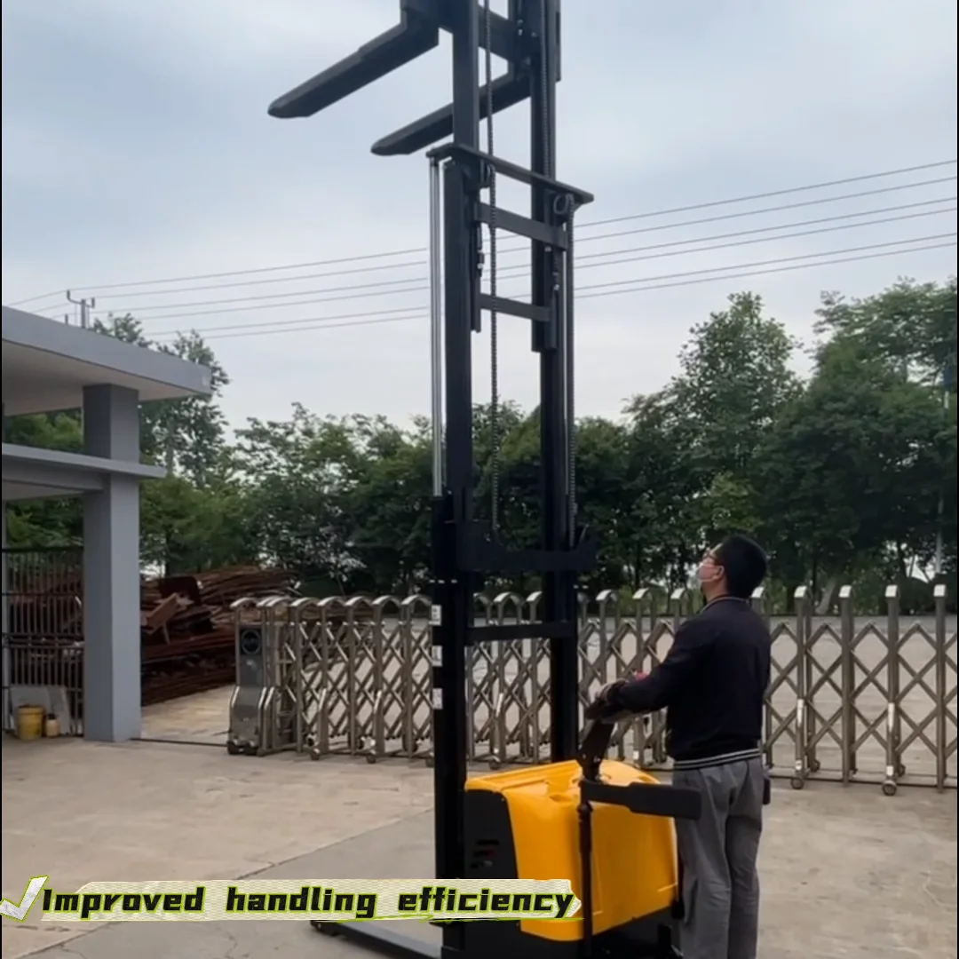 2 Ton Electric Power Pallet Stacker 3000m 3 Meter Lift Height Automatic ...