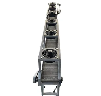 Stainless Steel Wire Mesh Belt Conveyor Cooling Conveyors With Fans ...