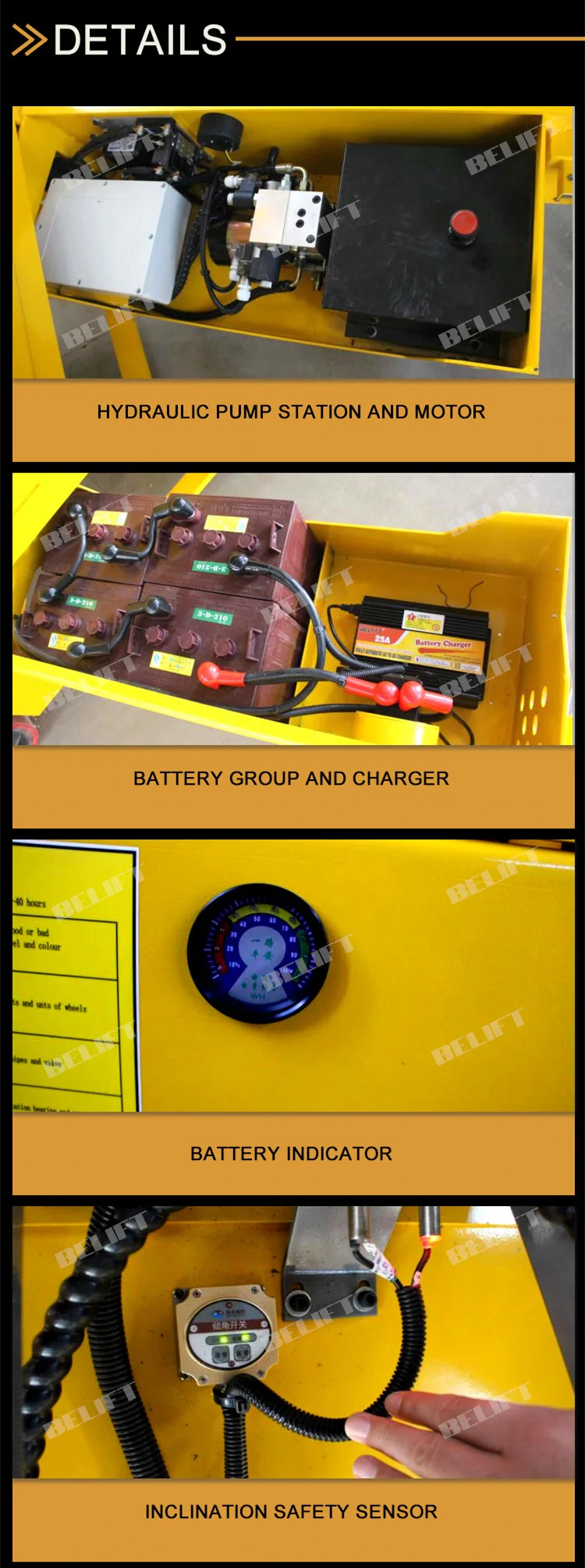 Electric Power Control Construction Lift With Self Propelled Function ...