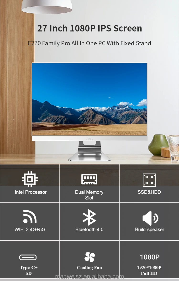27 Inch Aio Desktop Pc Core I5 I7 I9 Processor Cpu Office All In One ...
