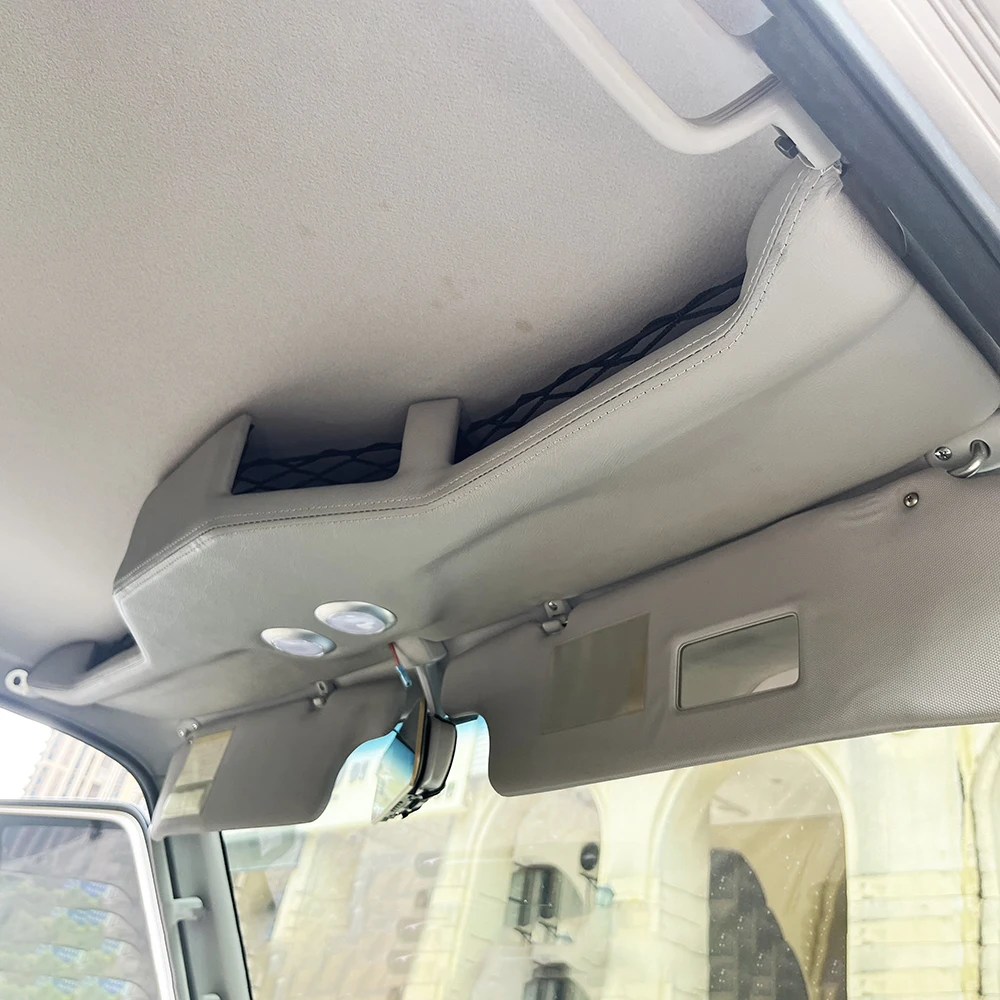 Full Storage Leather Roof Console With Lights For Toyota Land Cruiser ...